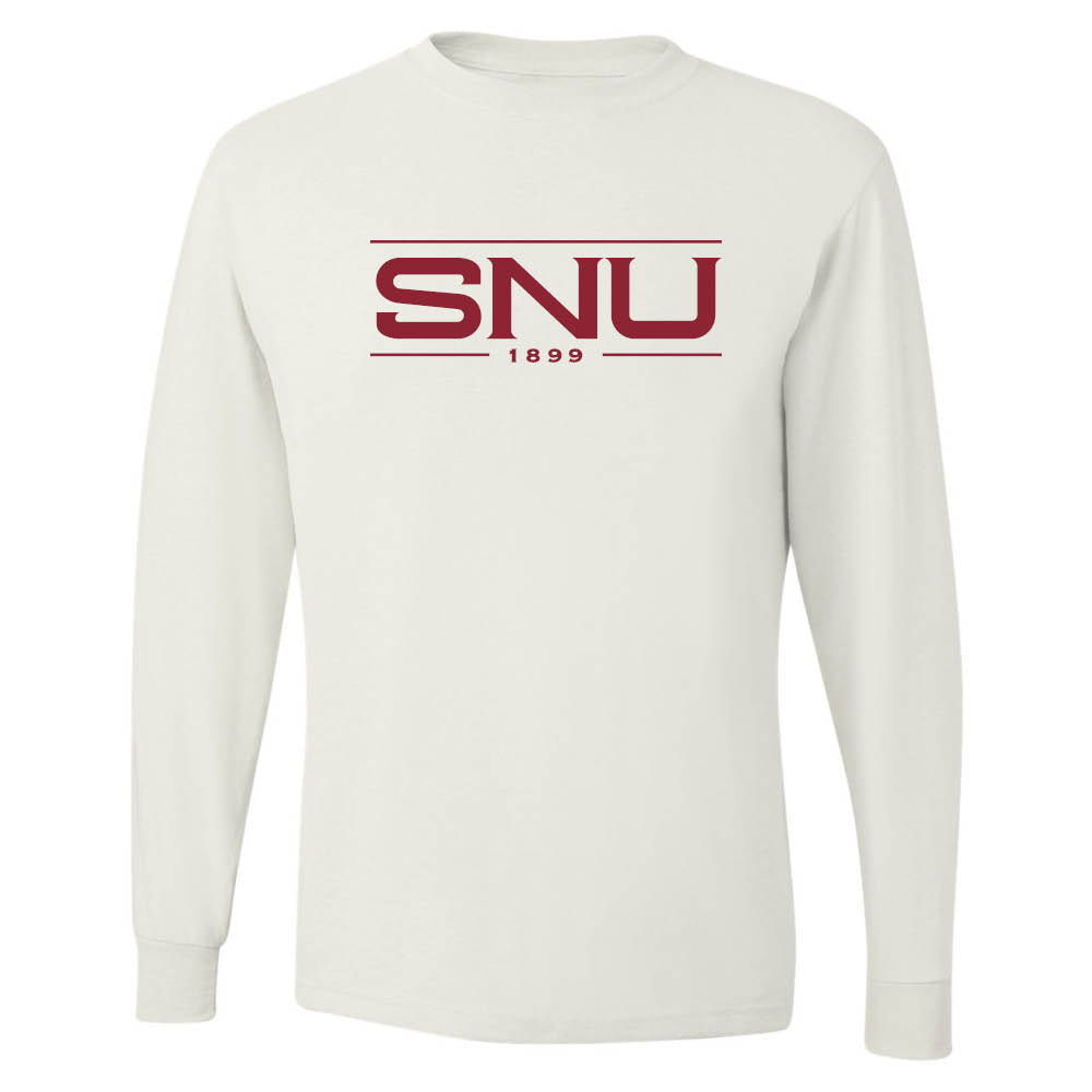 SNU Core Cotton Long Sleeve Tee, White- SNU Campus Store – Southern ...